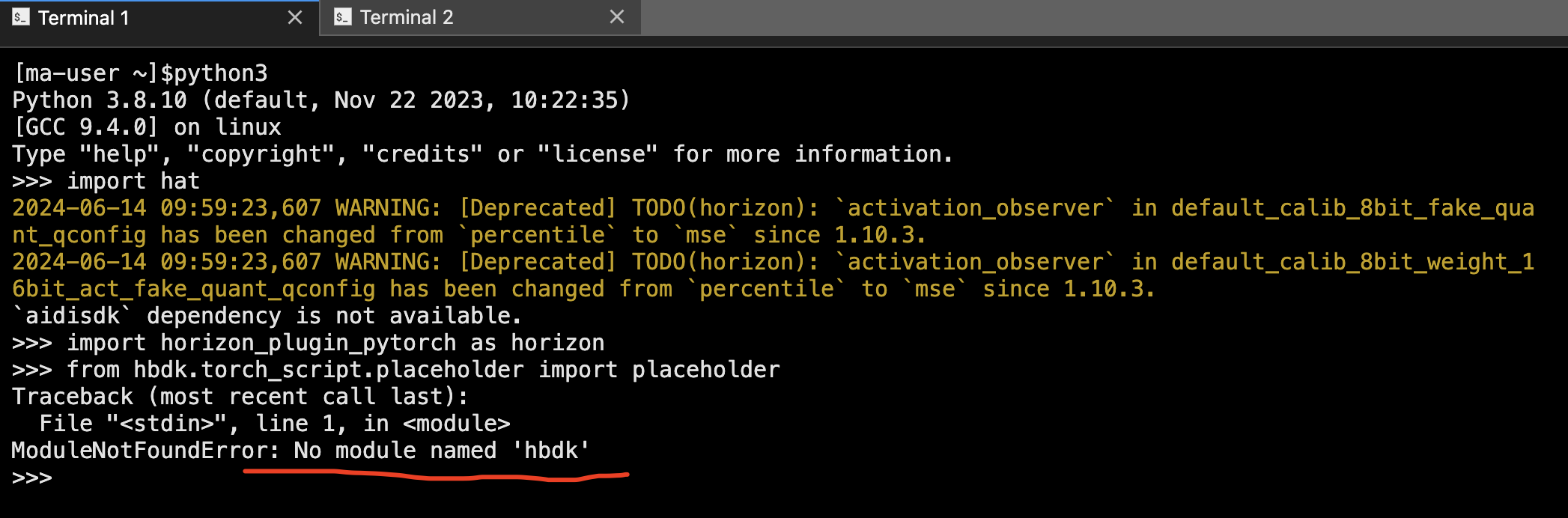 j6:v3.0.12 gpu镜像上无法找到hbdk模块 - 新手上路 - 地瓜机器人论坛